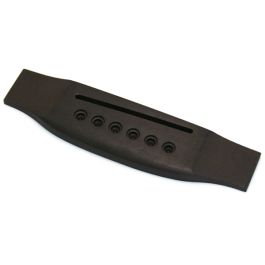 6 String Acoustic Guitar Bridge - Ebony